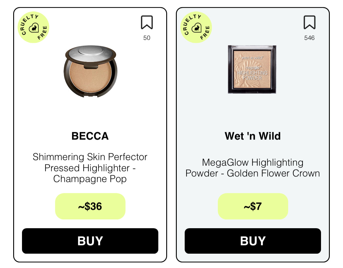 BECCA Shimmering Skin Perfector Pressed Highlighter - Champagne Pop vs ...