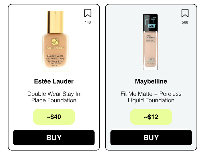 Estée Lauder Double Wear Stay In Place Foundation vs Maybelline Fit Me ...
